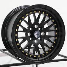 Avid.1 ALL BLACK/ GOLD RIVETS Wheel Model AV-12 – Project JDM - NYC